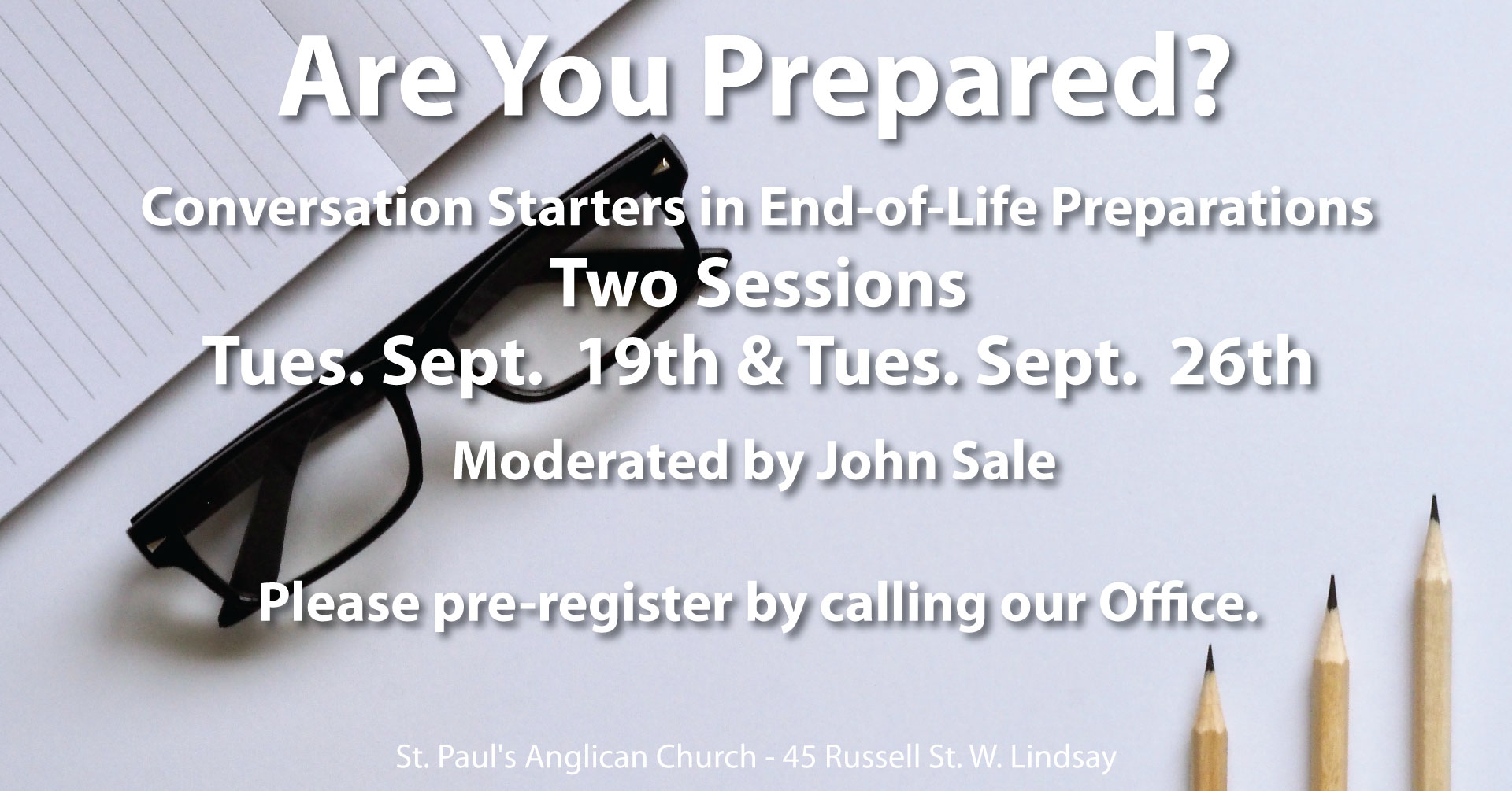 Are You Prepared? | St. Paul's Anglican Church Lindsay